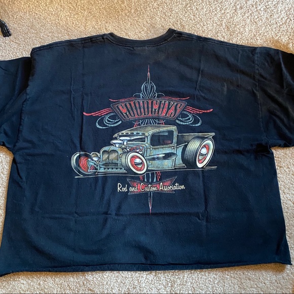 Gildan | Tops | Top Shredded Crop Hot Rodcustom Good Guys Car Club ...